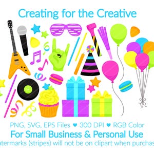 Rockstar Party Clipart Images - Party Like A Rockstar PNG Graphic ...