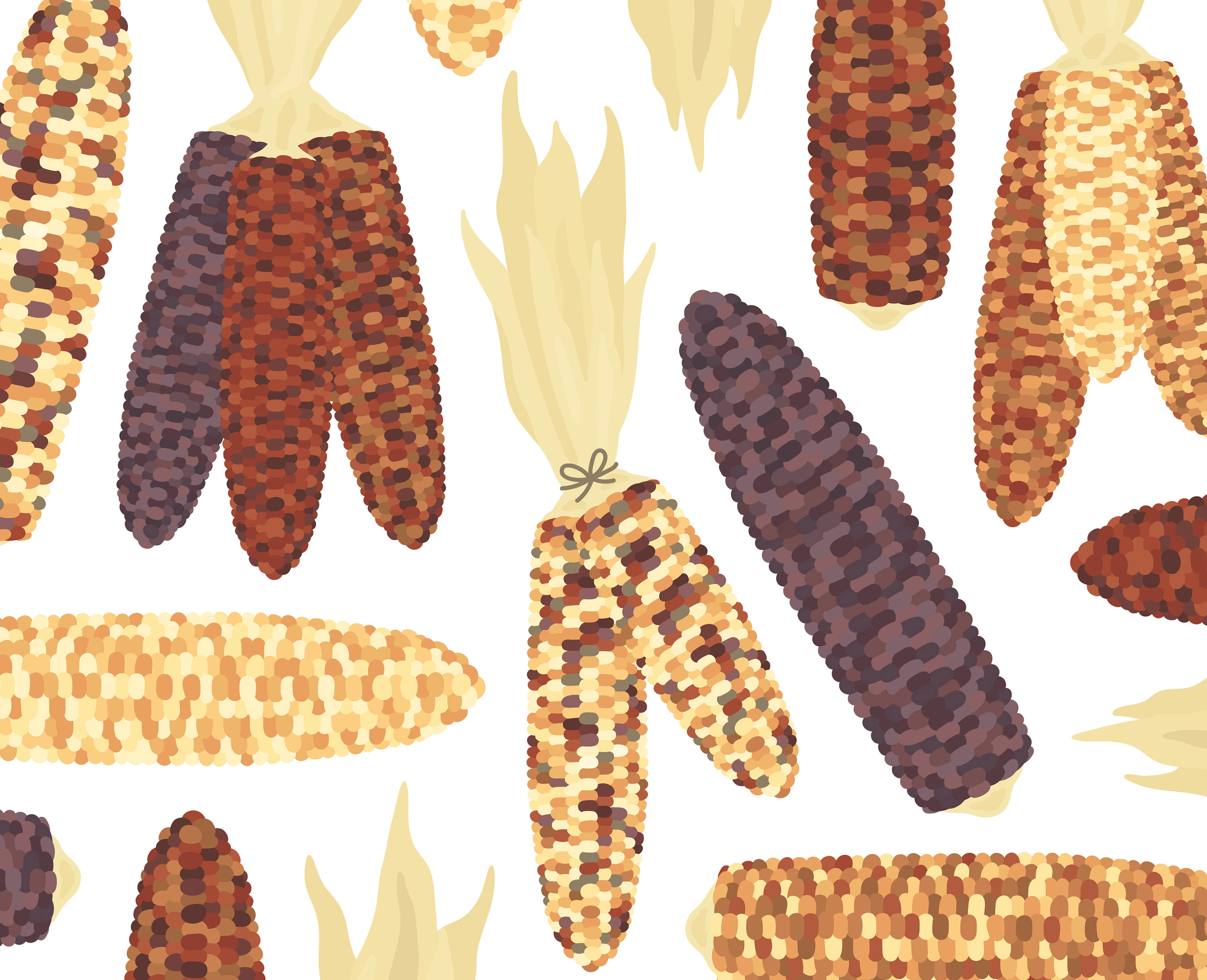 Autumn Harvest Corn Clipart Fall Thanksgiving Halloween | Etsy
