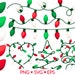 Christmas Light Clipart- SVG, PNG, EPS Images - Merry Christmas Tree ...