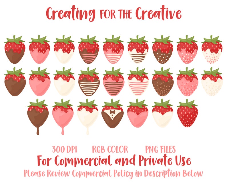 Chocolate Covered Strawberry Clipart Valentine Wedding - Etsy Canada