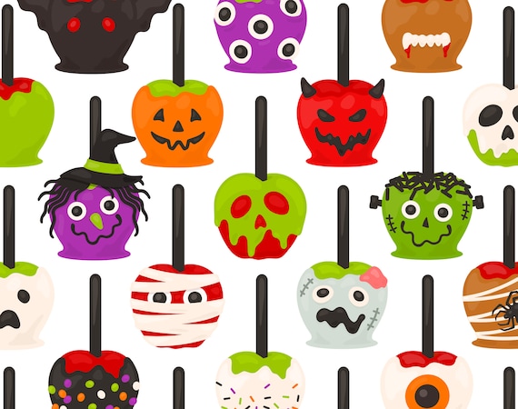 Halloween Candy Apple Clipart