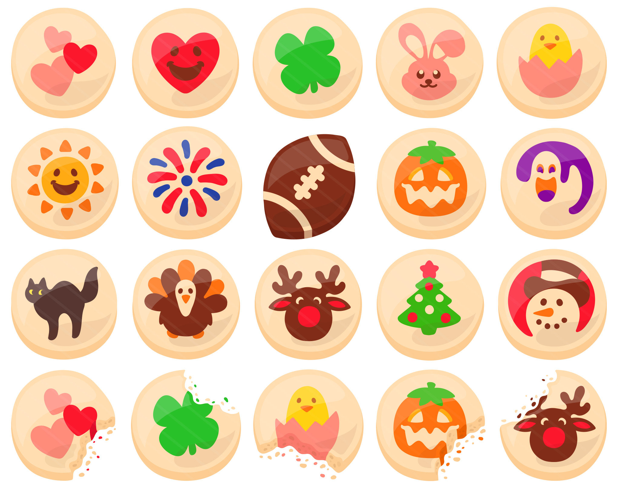 Holiday Sugar Cookie PNG Clipart Halloween Christmas Easter - Etsy