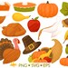 Thanksgiving Clipart SVG, PNG, EPS Images Turkey Clipart, Pilgrim Hat ...