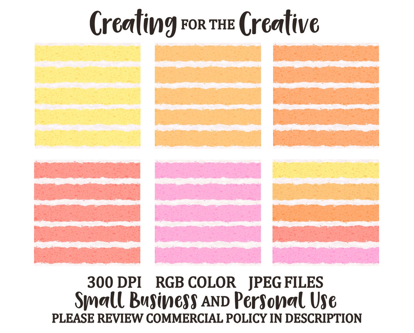 Pastel Layers of Cake Digital Papers Birthday Cake Baking - Etsy