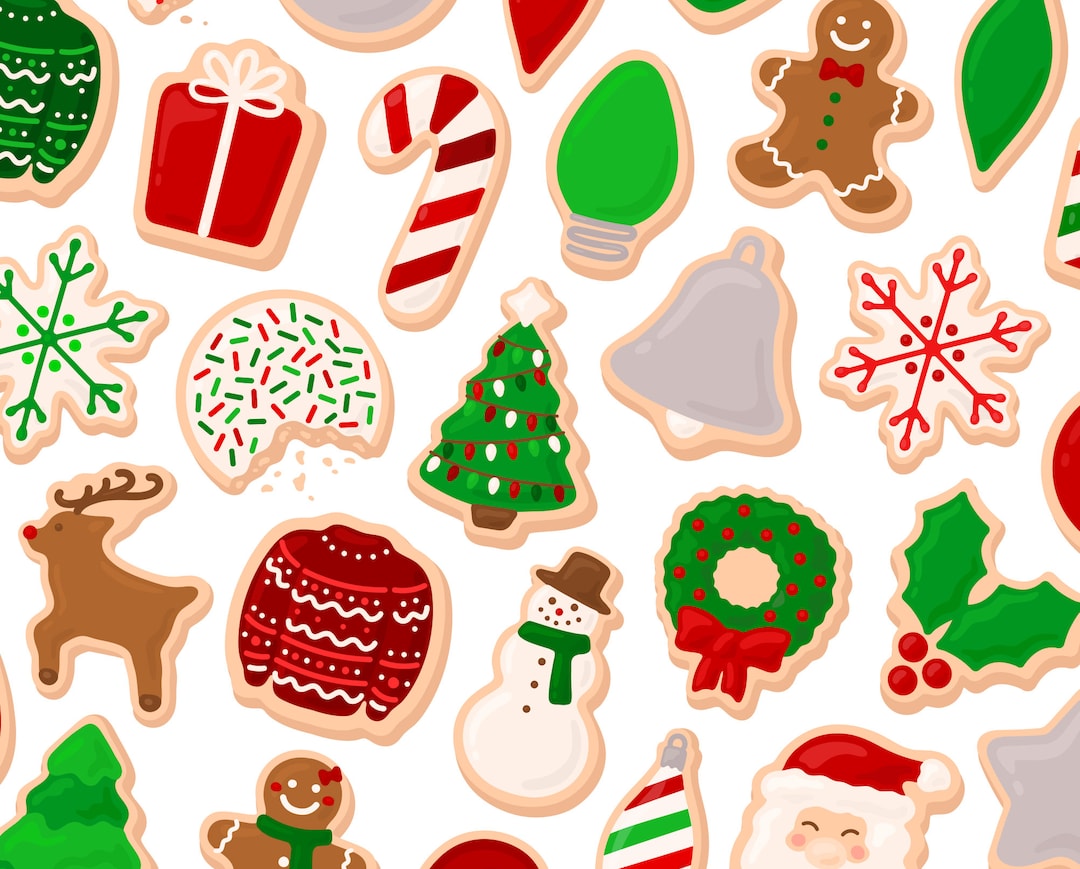 Christmas Cookie PNG Clipart - Santa Snowman Gingerbread Reindeer ...