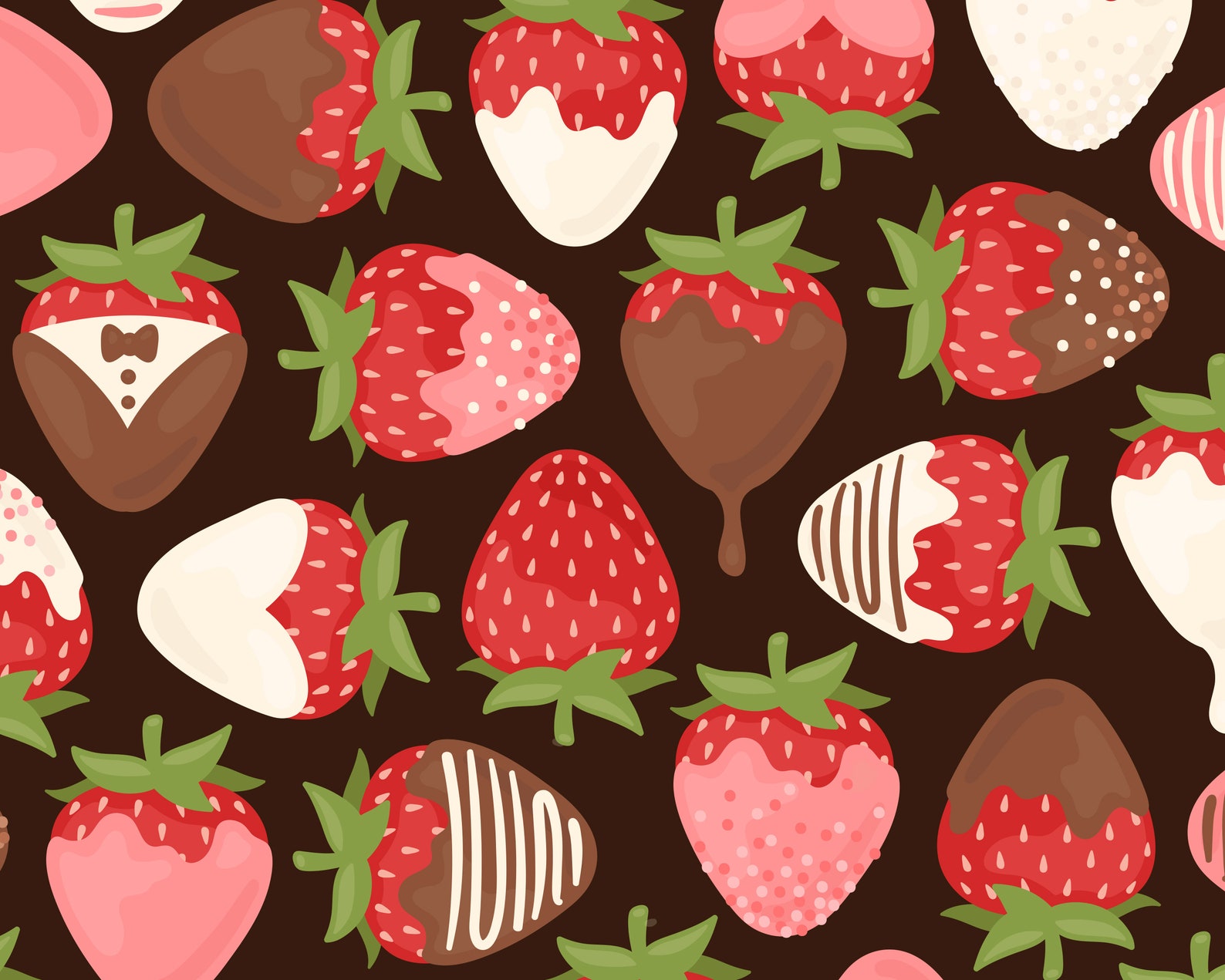 Chocolate Covered Strawberry Clipart Valentine Wedding - Etsy