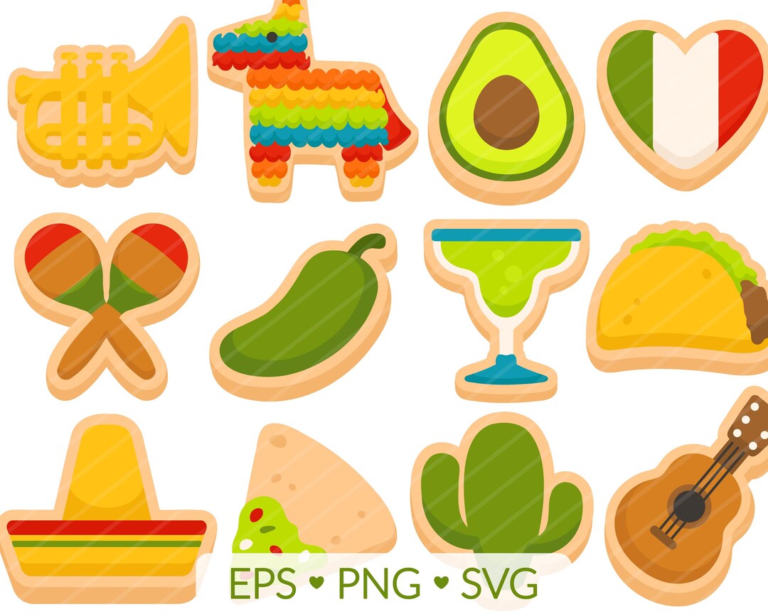Cinco De Mayo Cookie Clipart Images - Mexico Celebration Spanish Class ...