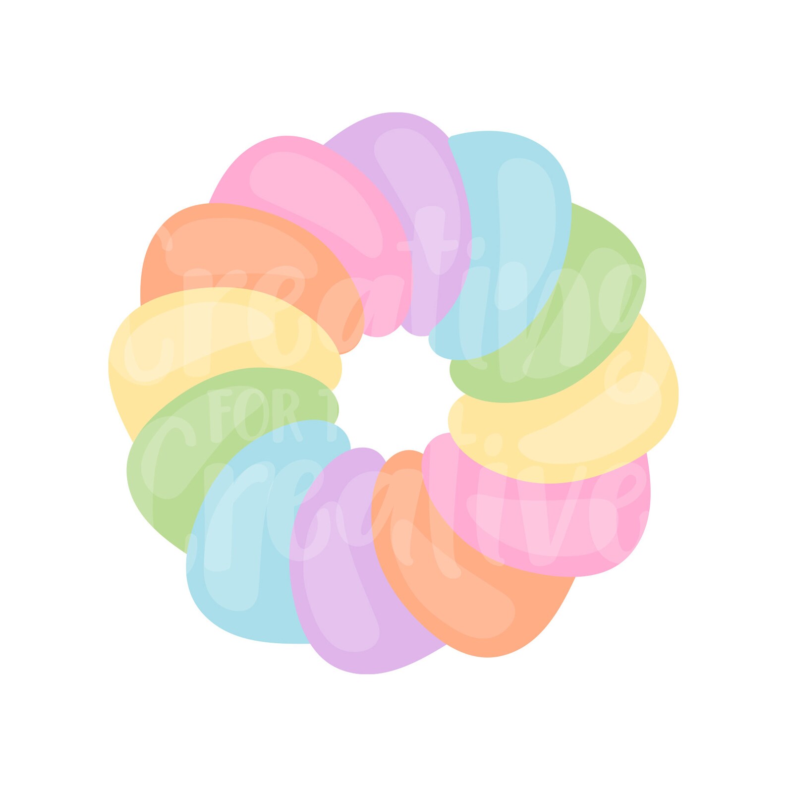 Conversation Heart Donut Clipart Valentine's Day Cake - Etsy