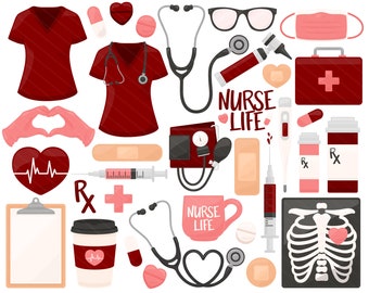 Blue & Pink Nurse PNG Clipart Hospital Doctor Scrubs Stethoscope Clip ...