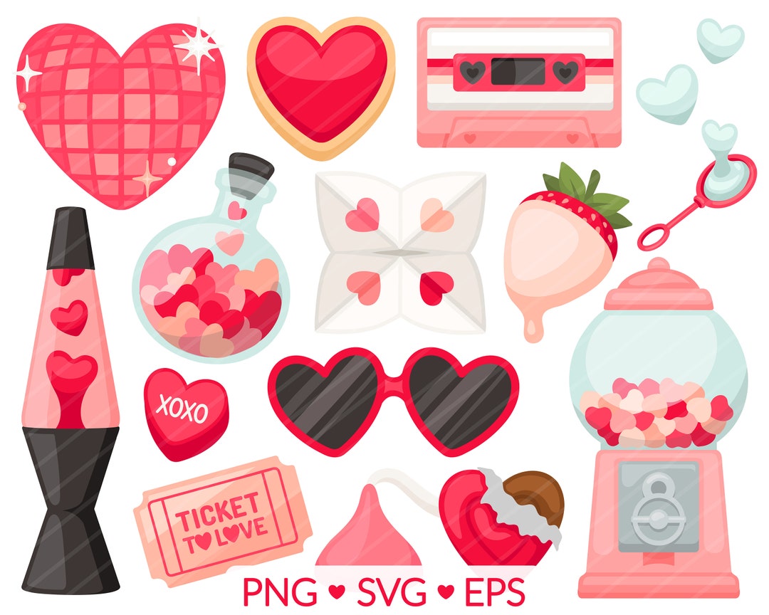 Valentine's Day Item Clipart - SVG, PNG, EPS Images - Love Potion ...