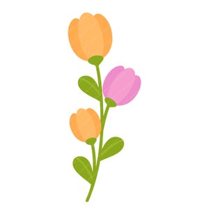 Spring Flower Clipart - Spring Floral SVG Illustration for Wedding ...