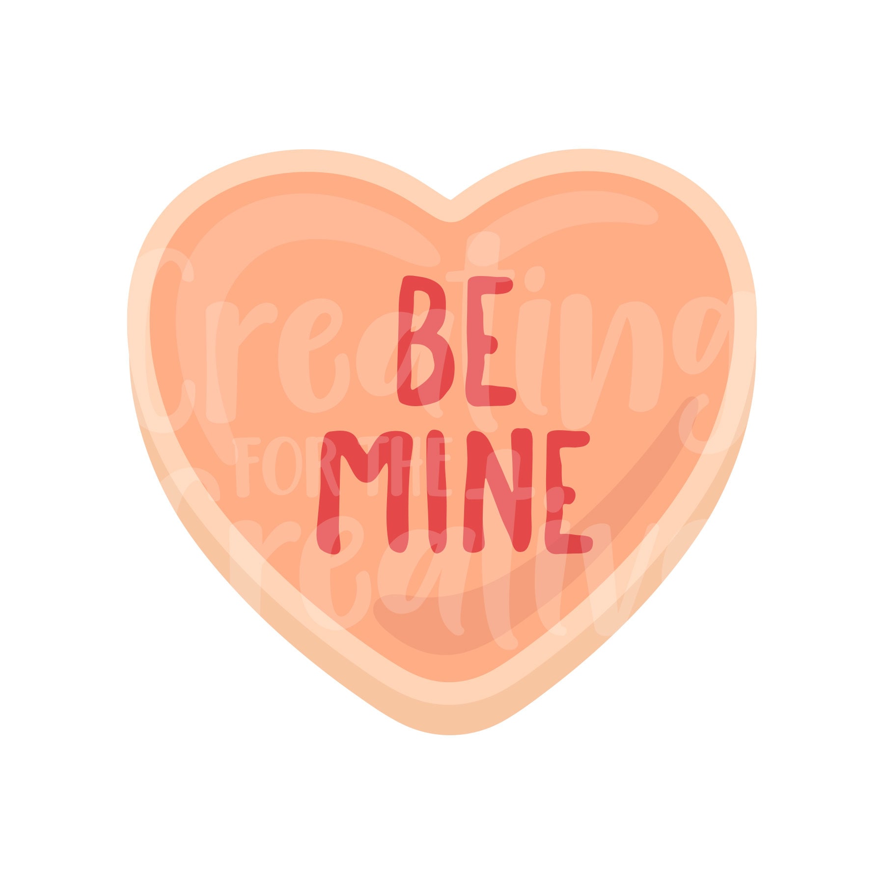 Conversation Heart Cookie Clipart Valentine's Day | Etsy