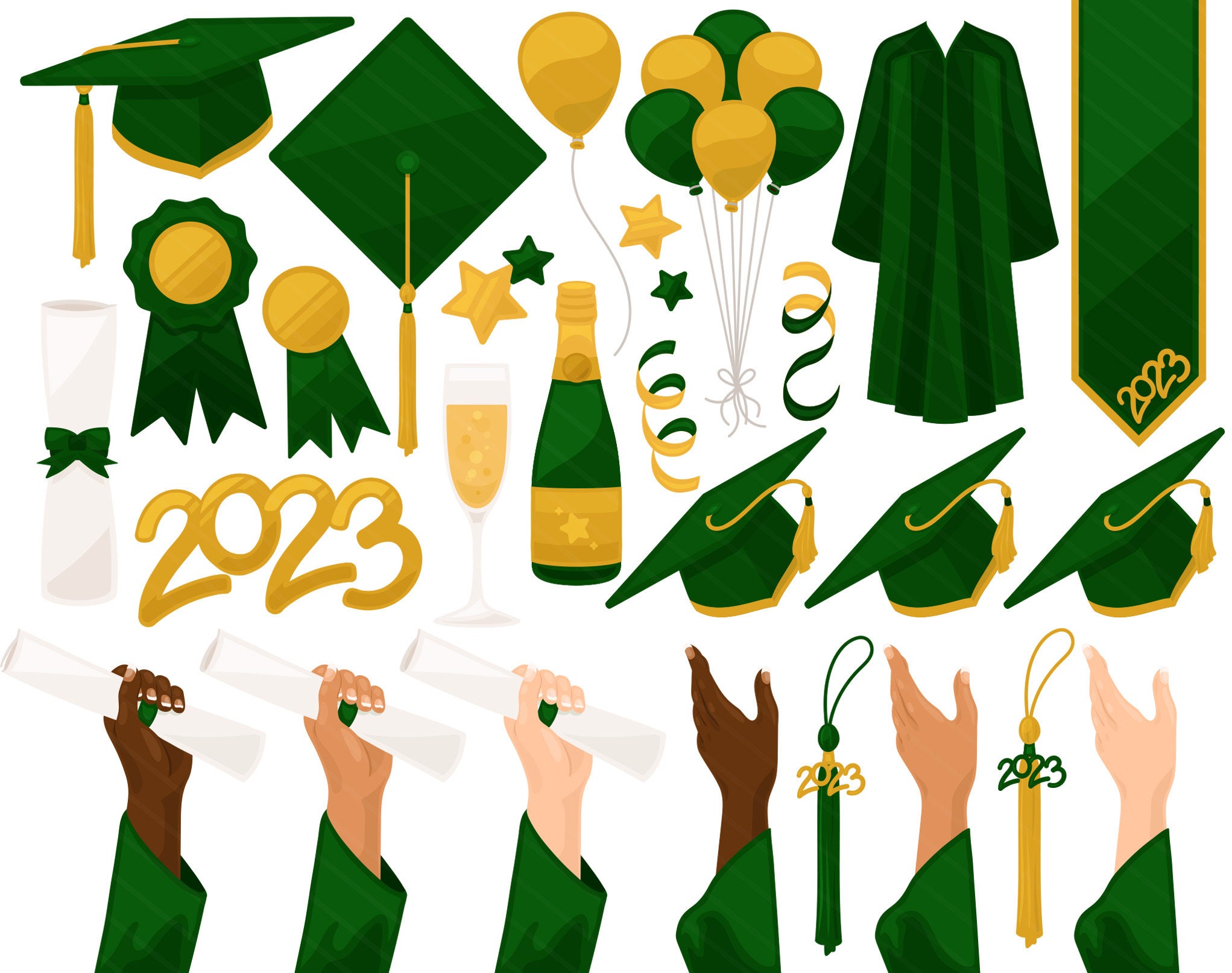 Green Graduation Cap Clip Art
