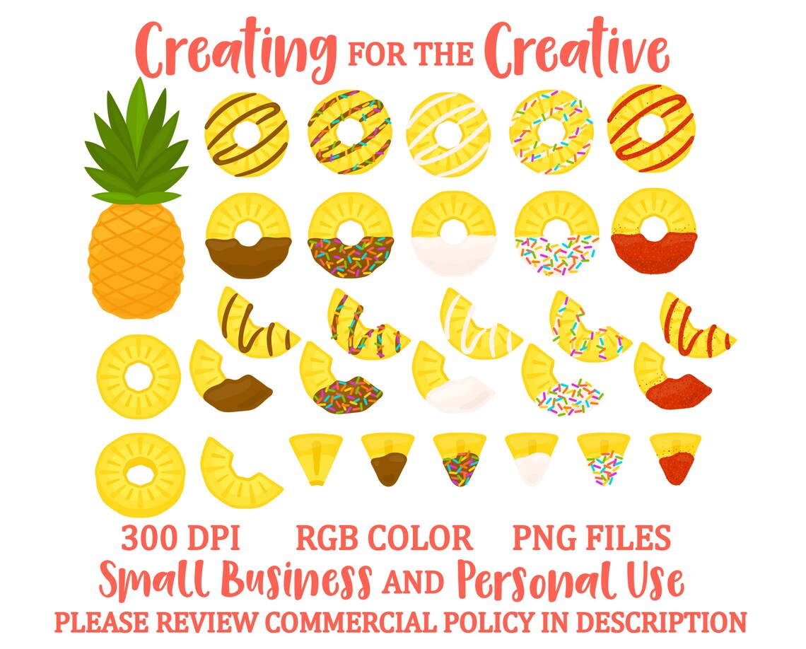 Chocolate Covered Pineapple Clipart Summer Chamoy Tajin - Etsy