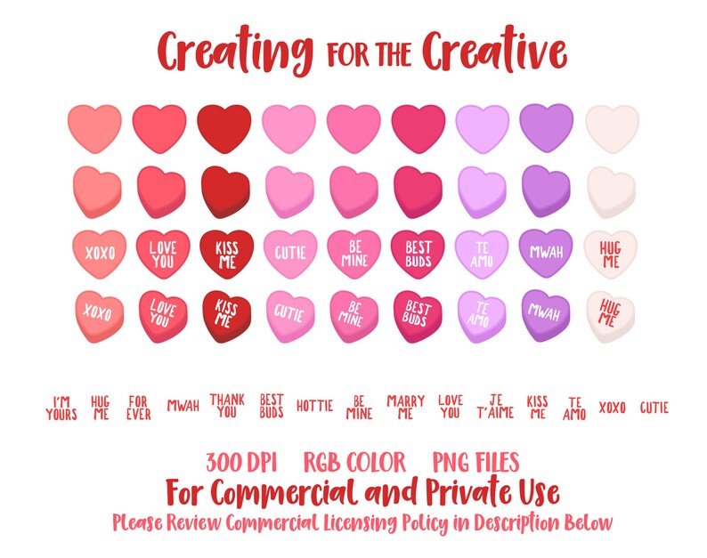 Conversation Heart PNG Clipart - Pink & Purple Valentine's Day Candy ...