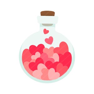 Love Potion Clipart - SVG, PNG, EPS Images - Valentine's Day Magic ...