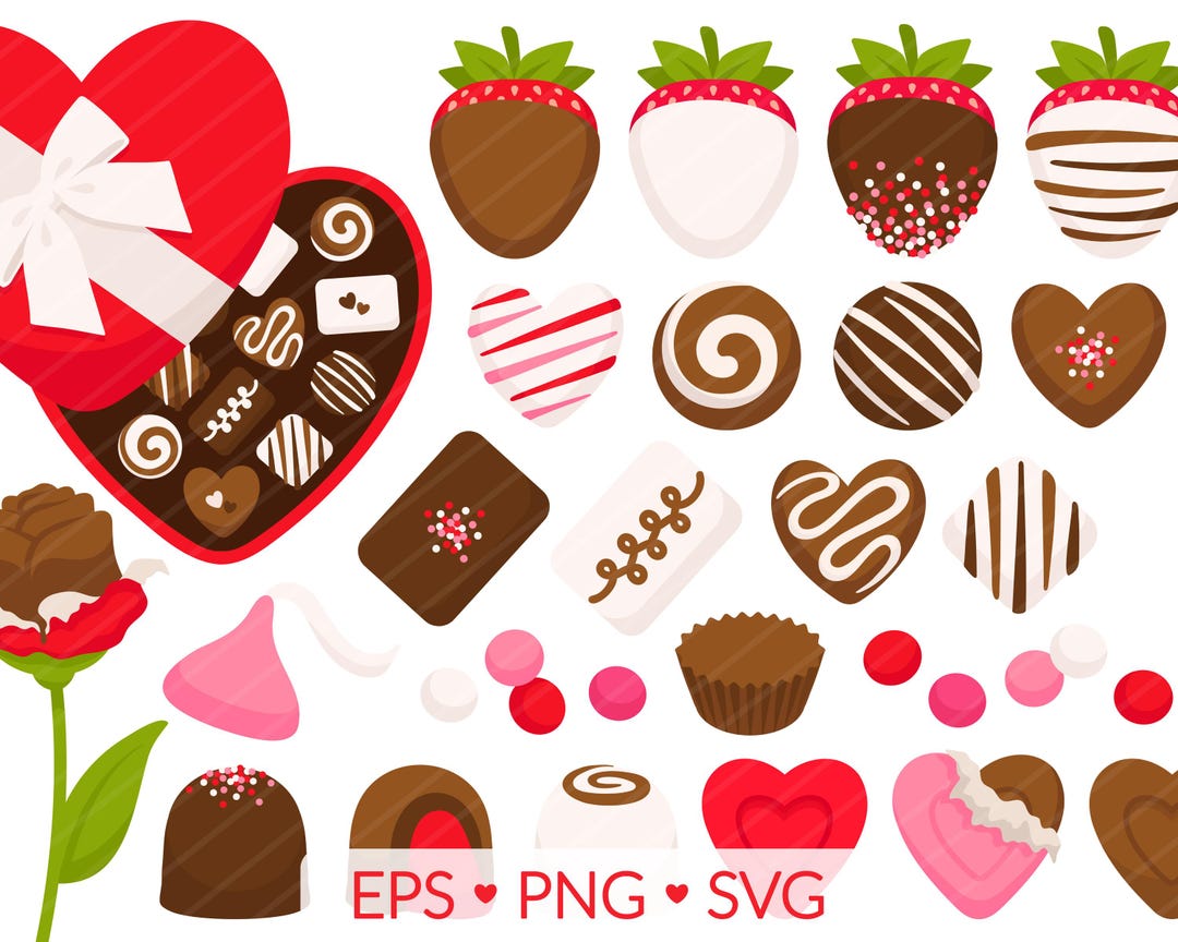 Valentine Chocolate PNG Clipart - Valentine's Day Chocolate Candy Bon ...