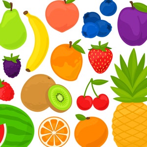 Fruit PNG Clipart Apple Peach Pear Watermelon Cherry Strawberry Clip ...