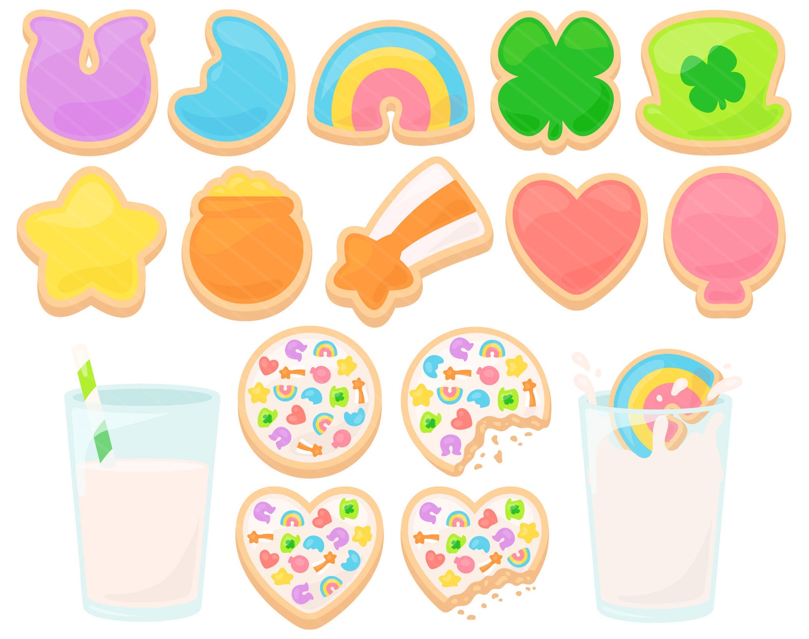 Lucky Marshmallow Cookie PNG Clipart St Patrick's Day - Etsy