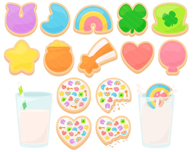 Lucky Marshmallow Cookie PNG Clipart St Patrick's Day - Etsy