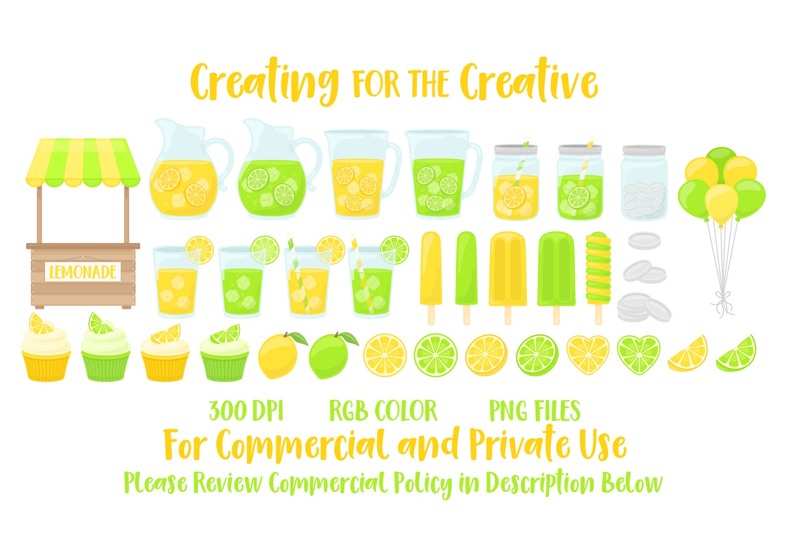 Lemonade Stand Clipart Lime Clip Art Spring Clipart Summer | Etsy Canada