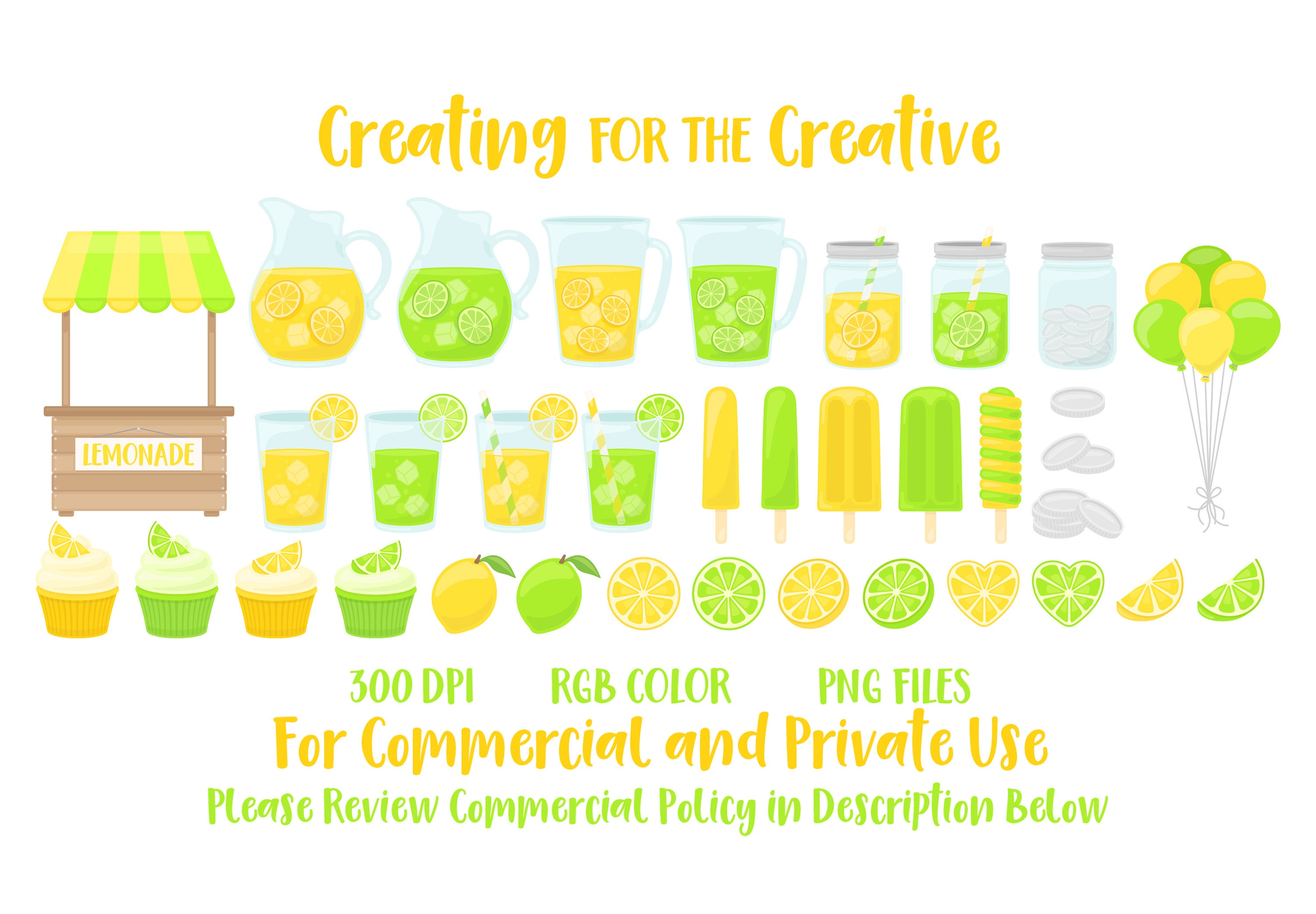 Lemonade Stand Clipart Lime Clip Art Spring Clipart Summer | Etsy Canada