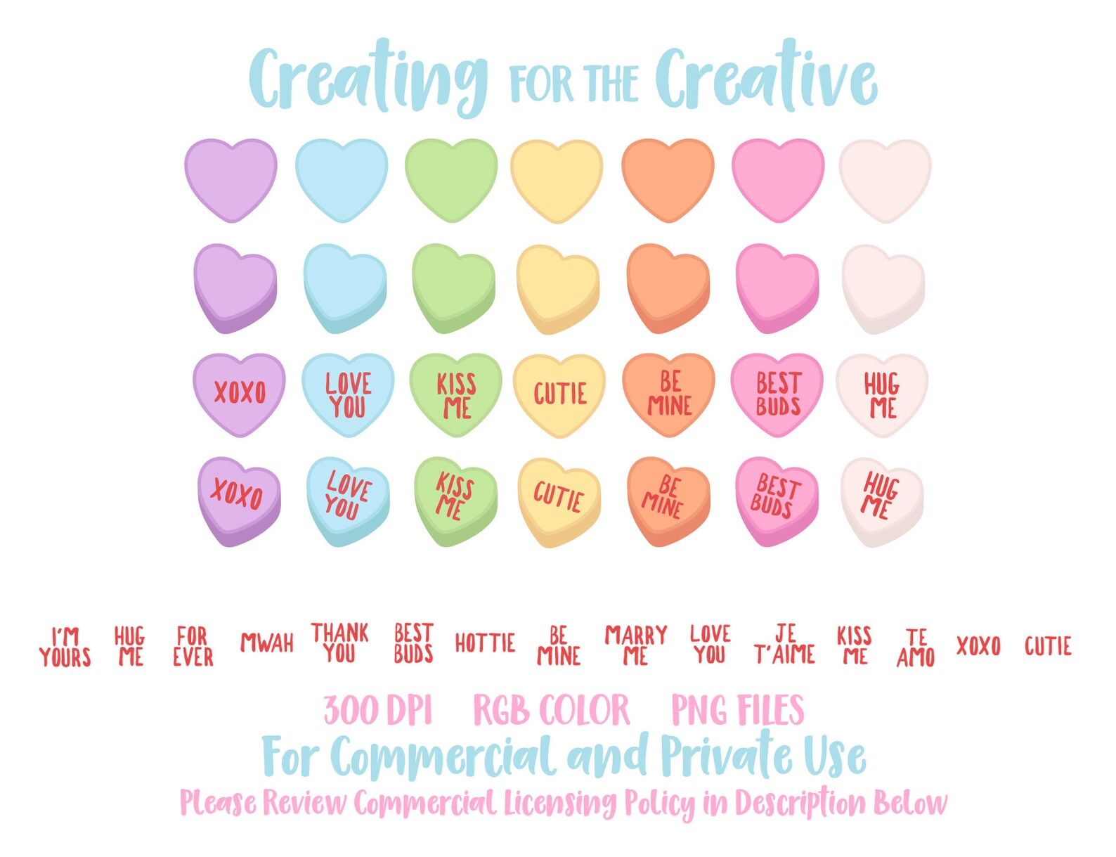 Conversation Heart PNG Clipart - Valentine's Day Candy Heart Digital ...