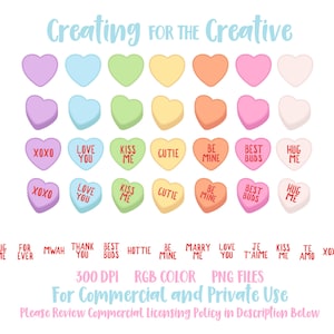 Conversation Heart Clipart - Rainbow Valentine Candy Heart, Valentine's ...