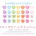 Conversation Heart Clipart Rainbow Valentine Candy Heart, Valentine's ...