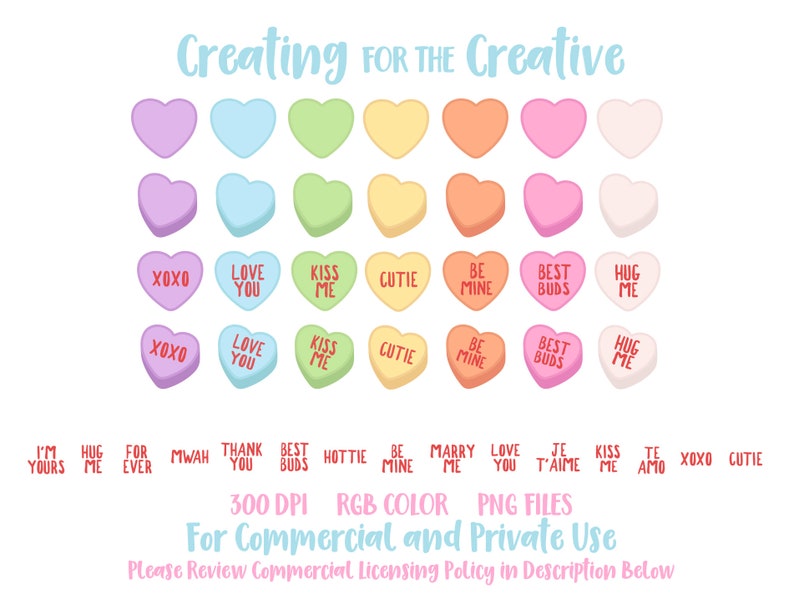 Conversation Heart PNG Clipart - Valentine's Day Candy Heart Digital ...