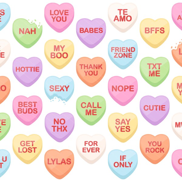 Conversation Heart Png - Etsy