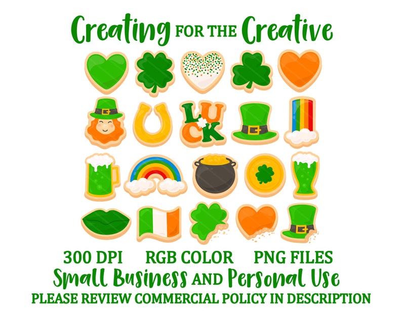 St. Patrick's Day Cookie PNG Clipart – Shamrock, Rainbow, Leprechaun ...