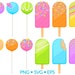 Rainbow Cake Pop Clipart SVG, PNG, EPS Images Cakesicle Clip Art ...
