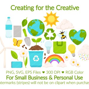 Earth Day Clipart - SVG, PNG, EPS Images - Environmental Science ...