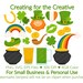 St. Patrick's Day Clipart – Shamrock, Leprechaun, Rainbow (SVG, PNG ...