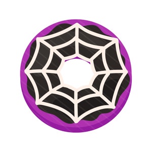 Halloween Coffee Donut PNG Clipart Spooky Doughnut Ghost Bat Spider ...