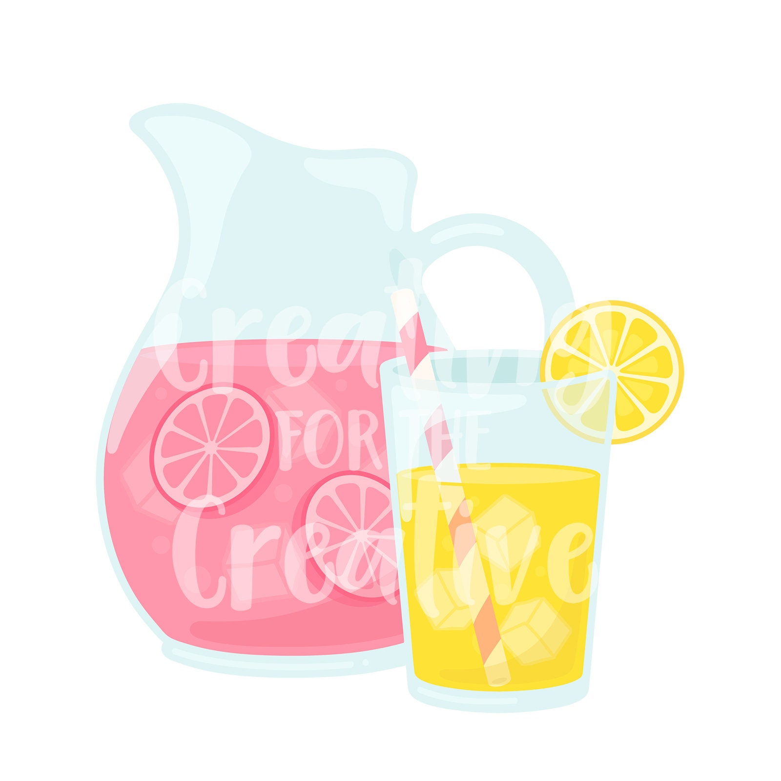 Pink Lemonade Stand Clipart Lemon Clip Art Spring Clipart - Etsy