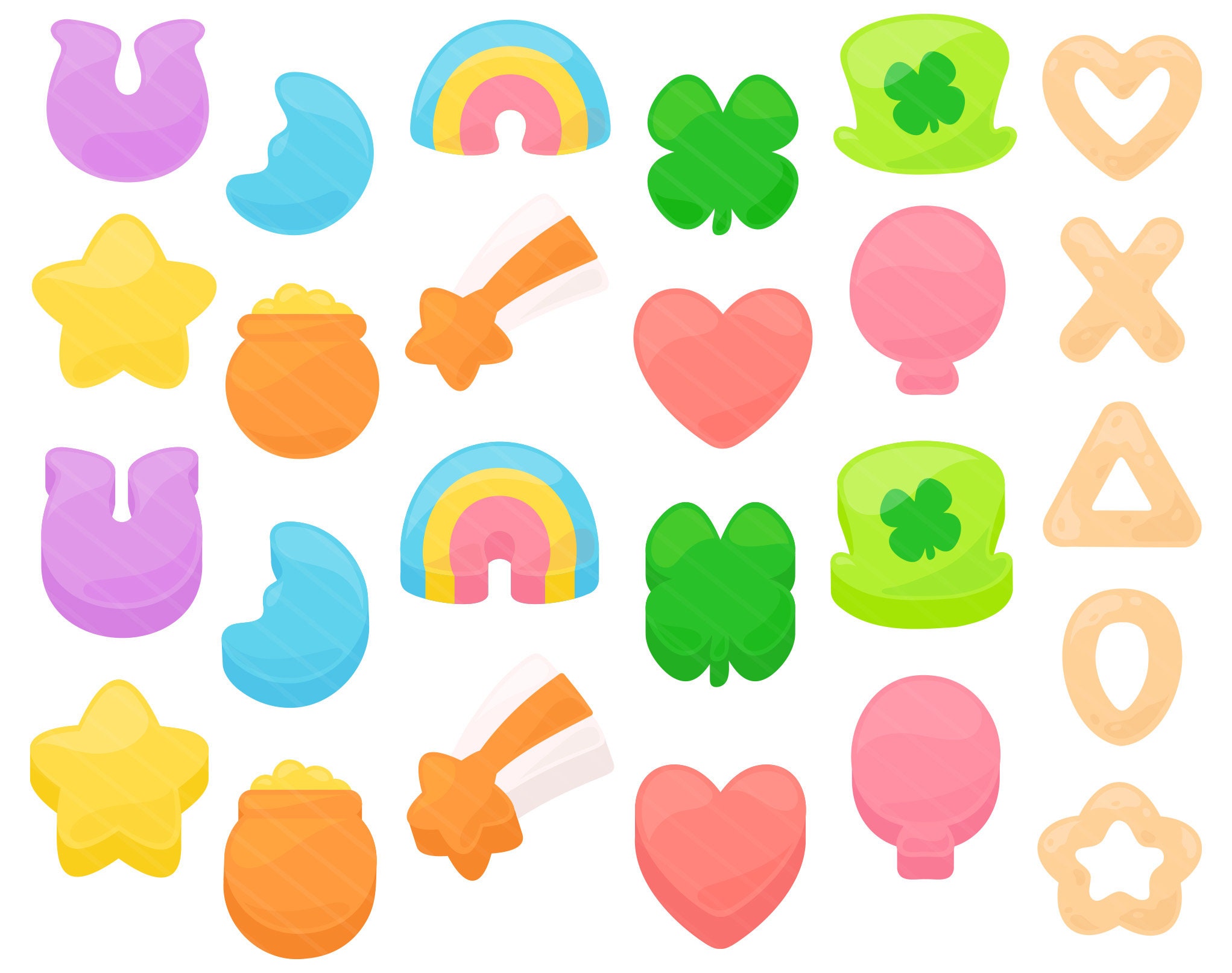Lucky Charms Marshmallows Clip Art
