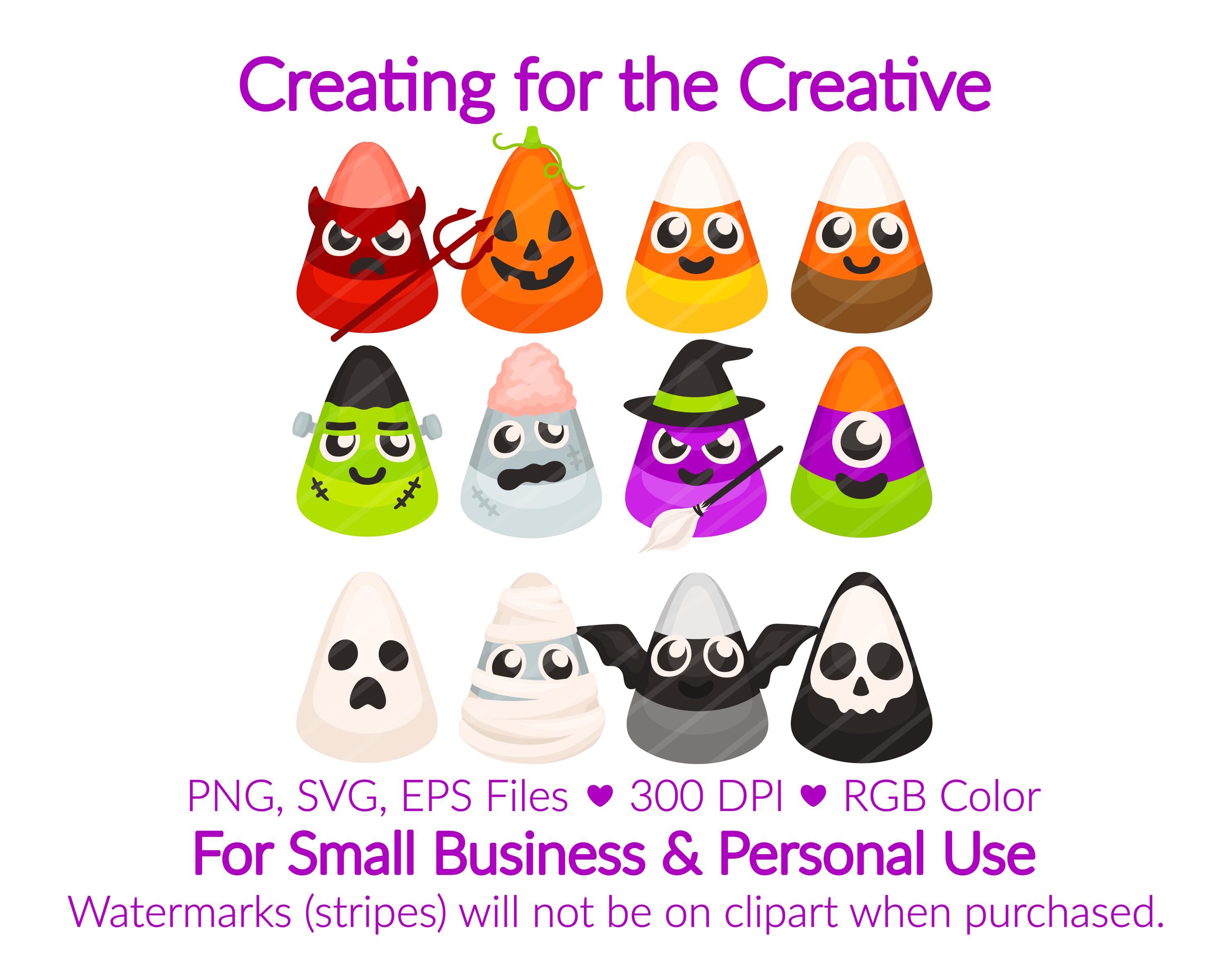Halloween Candy Corn Clipart: SVG, PNG, EPS Images - Witch, Ghost ...