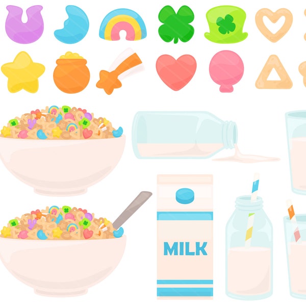 Lucky Charms Cereal Clipart - Etsy