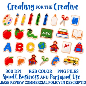 Back to School Cookie Clipart Apple Art Science Teacher Clip | Etsy