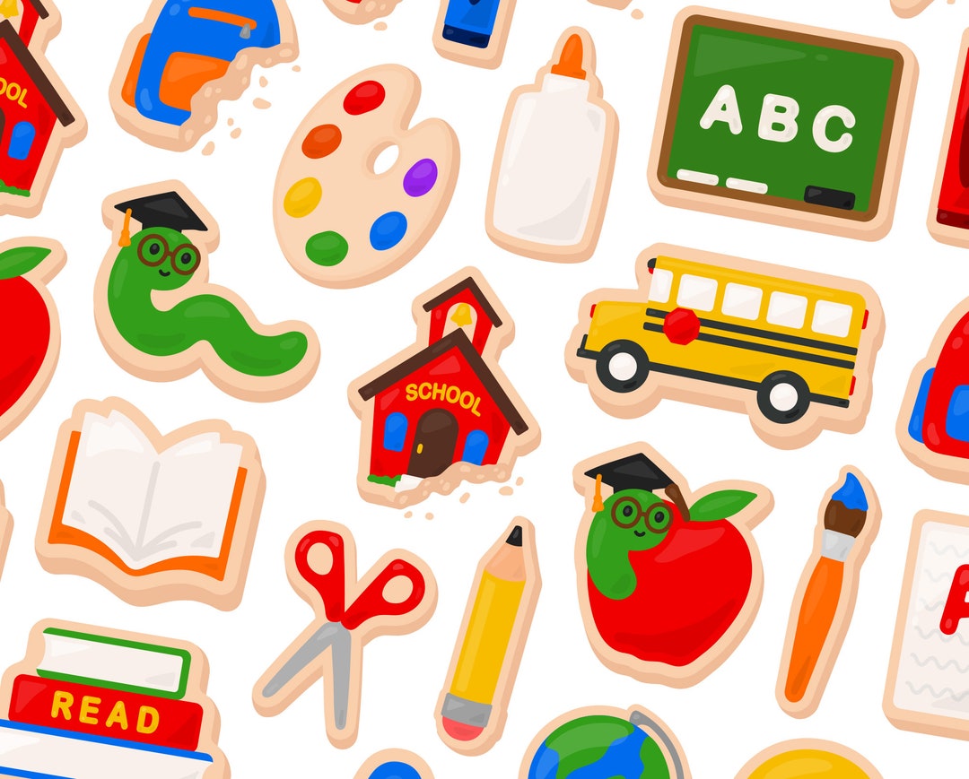 Back to School Cookie Clipart Apple Art Science Teacher Clip Art, Bus ...