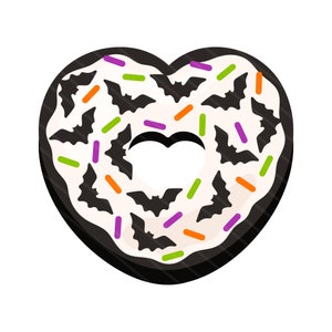 Halloween Coffee Donut PNG Clipart Spooky Doughnut Ghost Bat Spider ...