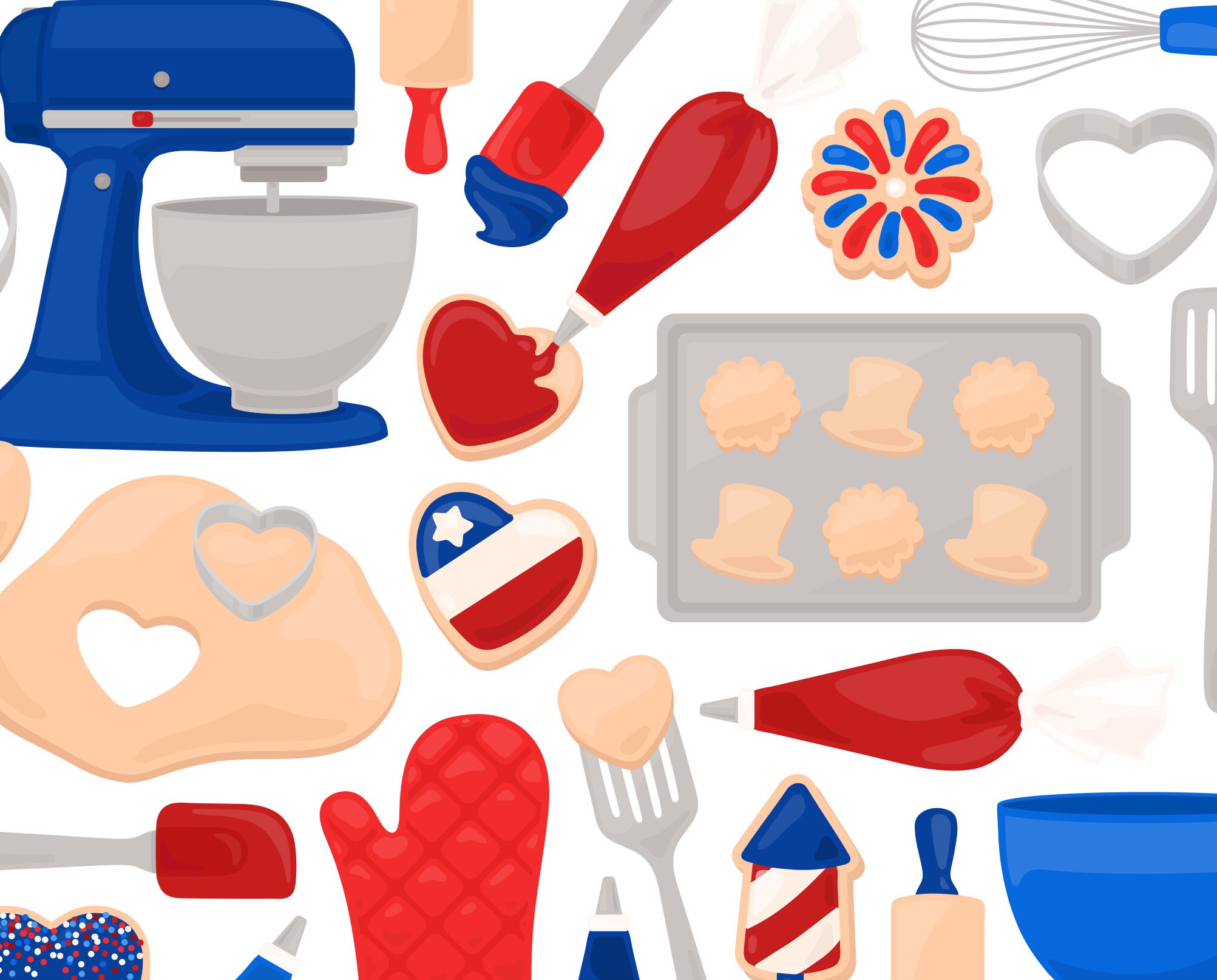 Cartoon Baking Supplies