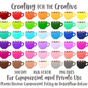 Rainbow Hot Cocoa Clipart, Hot Chocolate Cup & Cappuccino Clip Art ...