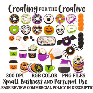 Halloween Coffee Donut PNG Clipart Spooky Doughnut Ghost Bat Spider ...