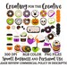 Halloween Coffee Donut PNG Clipart Spooky Doughnut Ghost Bat Spider ...