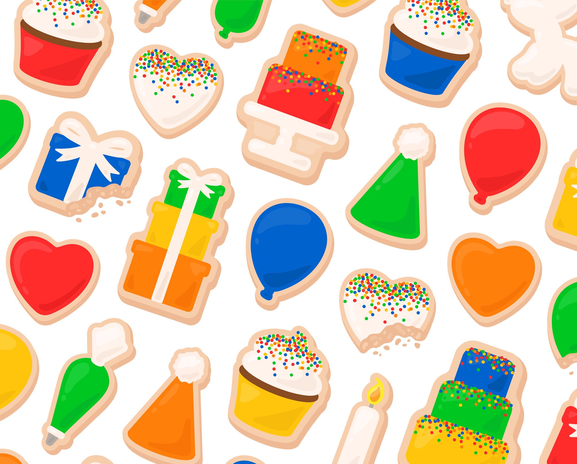 Party Cookie Clipart Dessert Baking Pastry Clip Art Present - Etsy