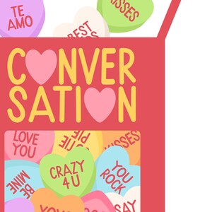 Conversation Heart Clipart – Valentine's Day Candy Graphics (PNG, SVG ...