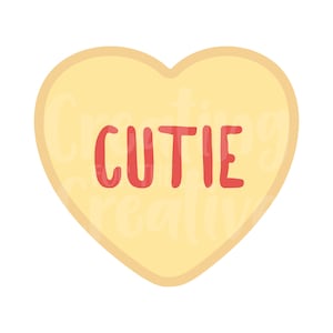 Conversation Heart Clipart - Rainbow Valentine Candy Heart, Valentine's ...